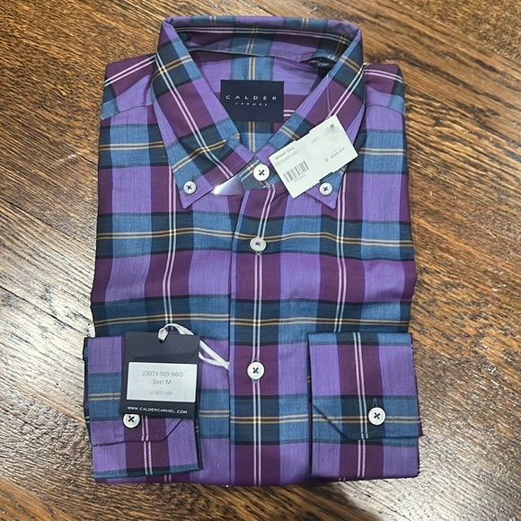 Calder Carmel | Shirts | Nwt Calder Carmel Ultimate Luxe Twill Plaid ...